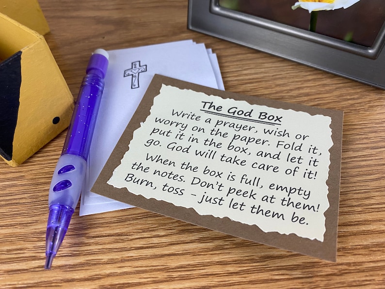 God Box Prayer Box Gold Cross-shaped Box With Hand-painted Swirly Tree ...