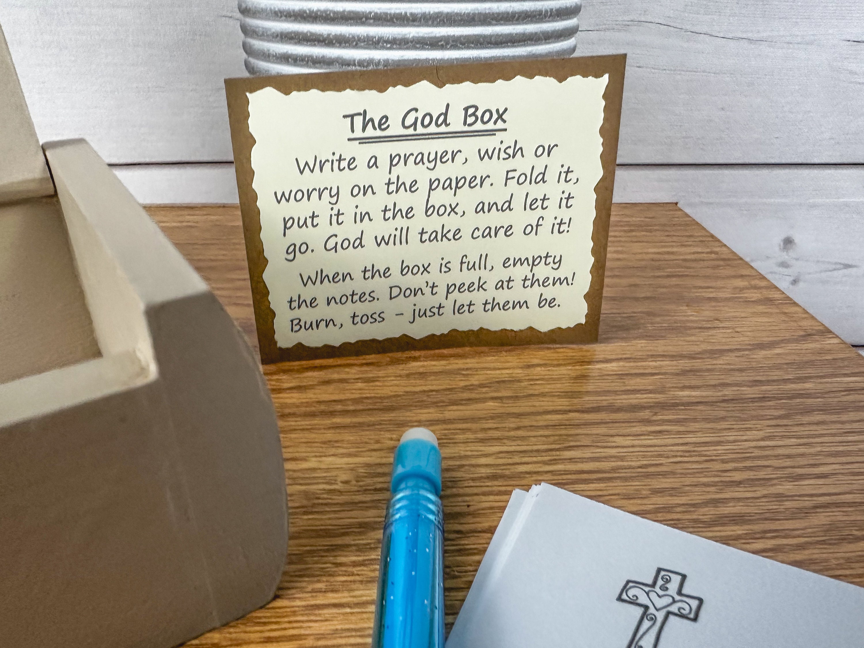 God Box Prayer Box Small Painted Box With Wooden Die Cut faith on Top ...