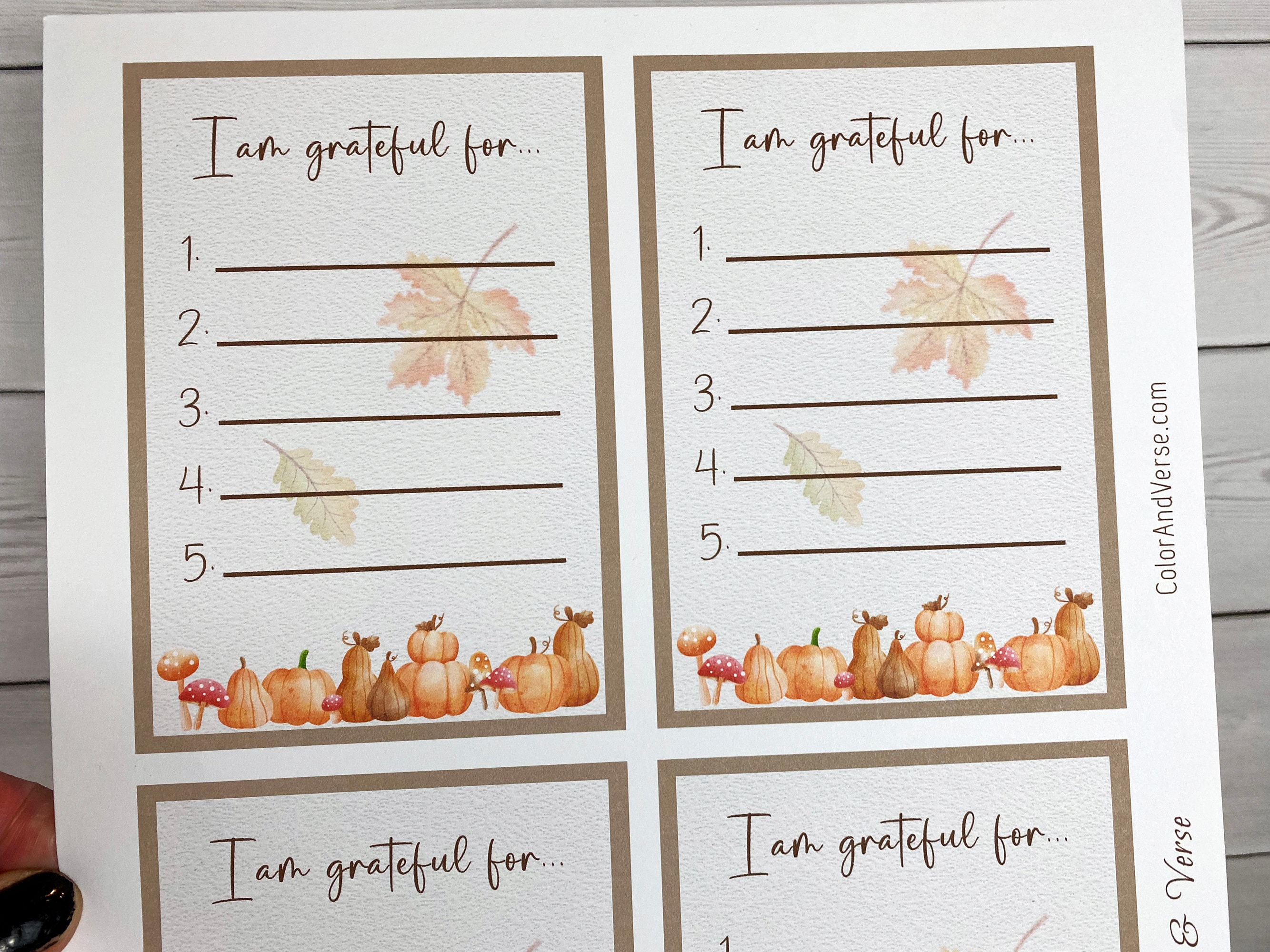 Thanksgiving Gratitude List Printable - Gratitude List for Holiday ...