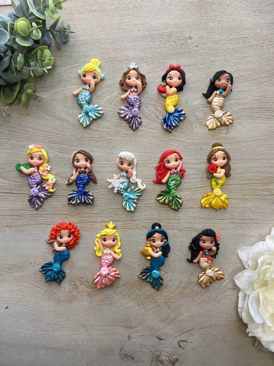 CLAYS MERMAID PRINCESS Clay Clay Centers Clays Bow - Etsy