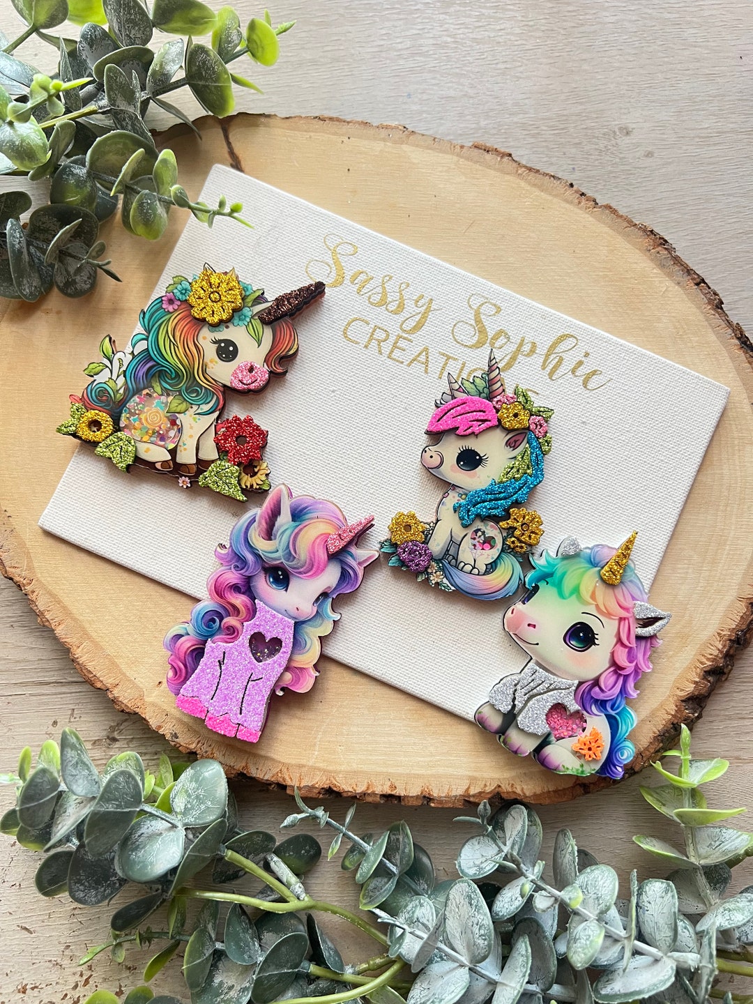 FLATBACK SHAKER, Unicorn Hair Bow Center, Embellishment, Cabochon, Flat ...
