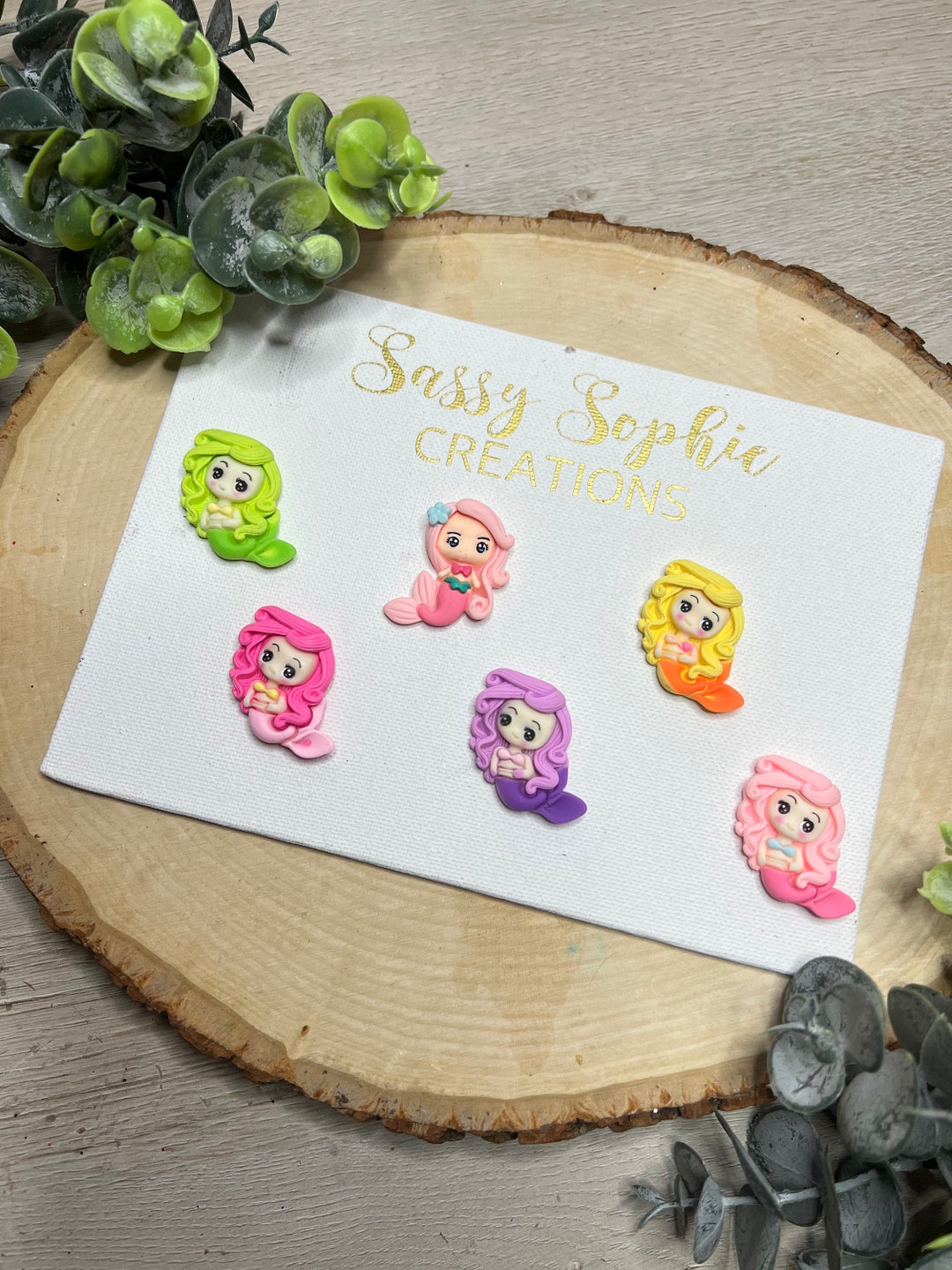 Mermaid Flat Back Resin Embellishments: Bow Centers, Set of 6 - Etsy