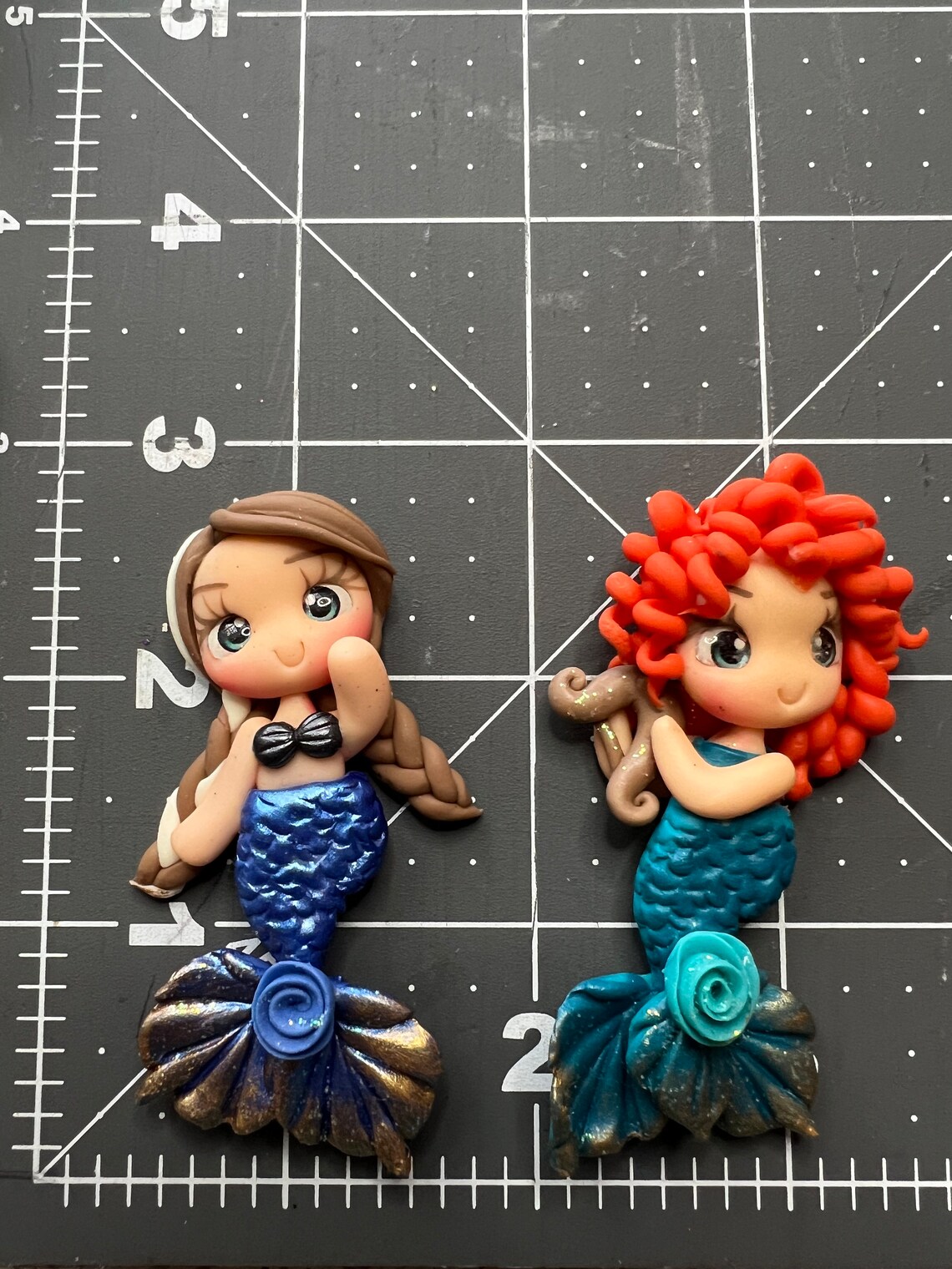 CLAYS; MERMAID PRINCESS Clay, Clay Centers , Clays, Bow Centers, Clays ...