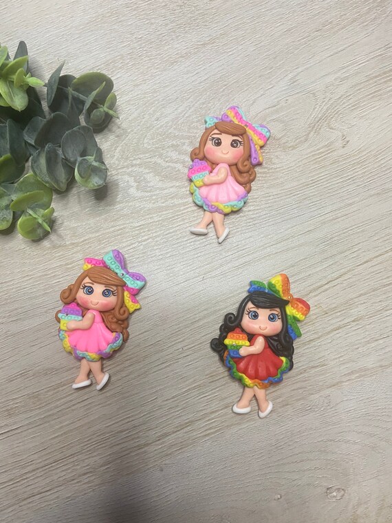CLAYS: POP-IT Clay Cuties Clays Bow Centers Clay Dolls | Etsy