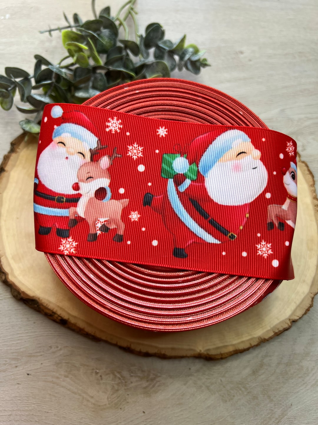 3" Christmas Grosgrain Ribbon, 3" Grosgrain Christmas Ribbon, 3 Inch ...