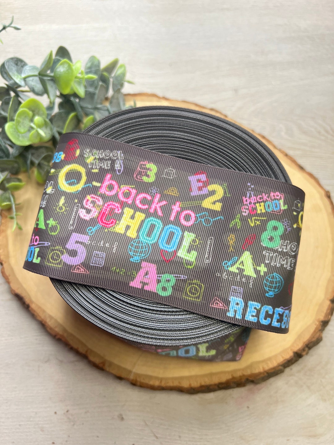 3" Back to School Ribbon, 3" Grosgrain School Ribbon, Back to School, 3 Inch Ribbon, Grosgrain ...