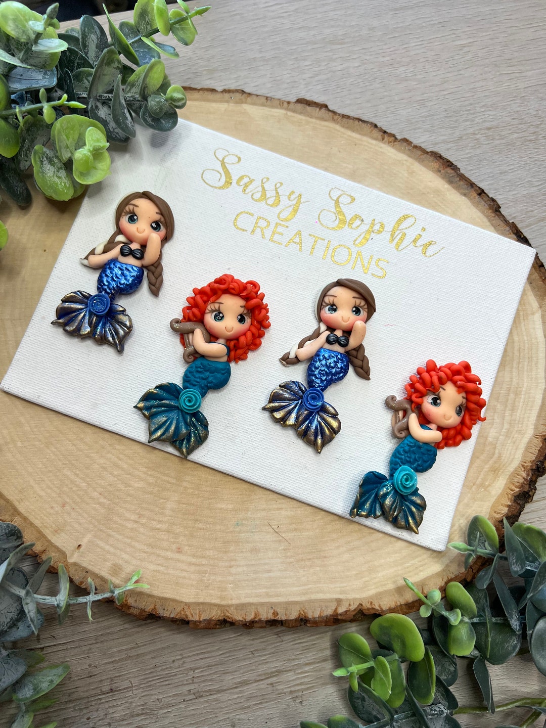 CLAYS; MERMAID PRINCESS Clay, Clay Centers , Clays, Bow Centers, Clays ...