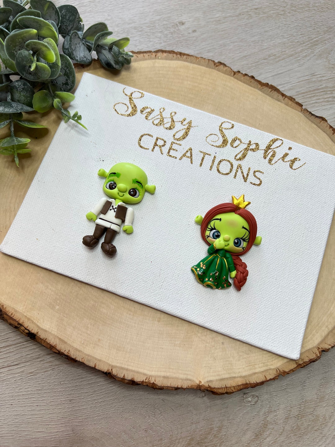 CLAYS: GREEN OGRE Clay Doll Clays Bow Centers Clay Dolls - Etsy