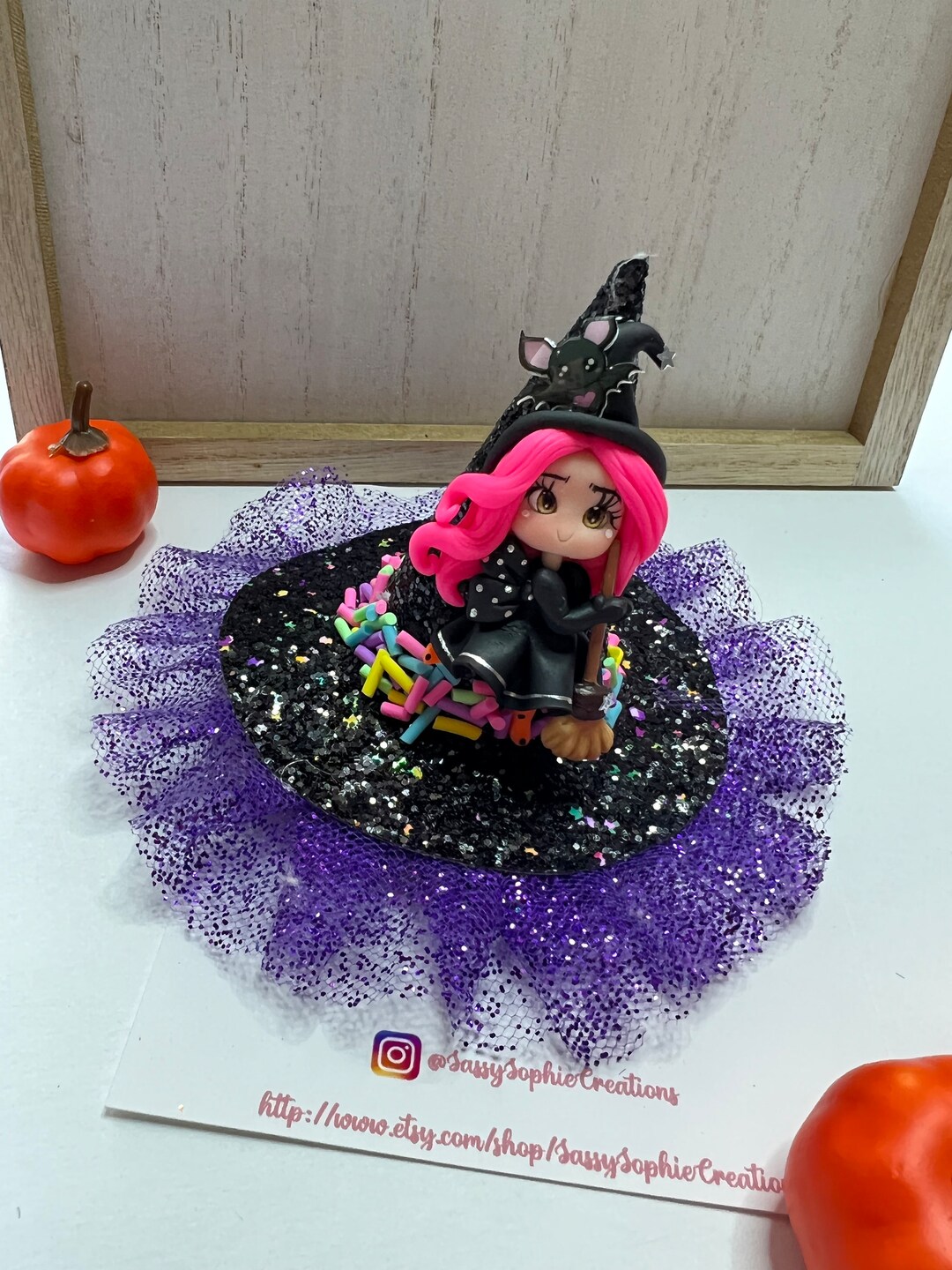 HALLOWEEN WITCH HAT Bow, Hair Bows for Girls, Faux Leather, Bows for ...