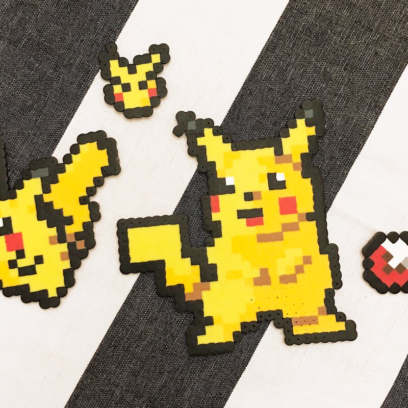 Pikachu Perler - Etsy