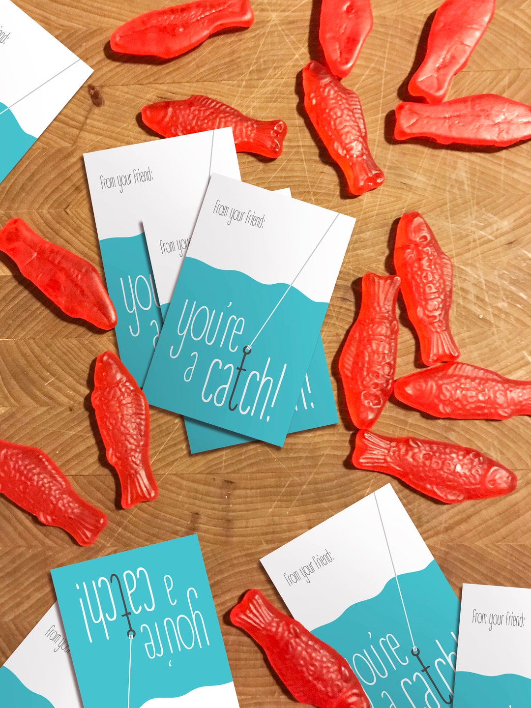 You're a Catch Printable Valentine - Etsy