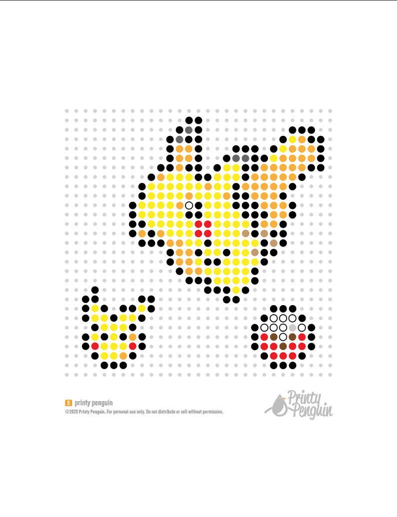 Pikachu TEMPLATE - Etsy