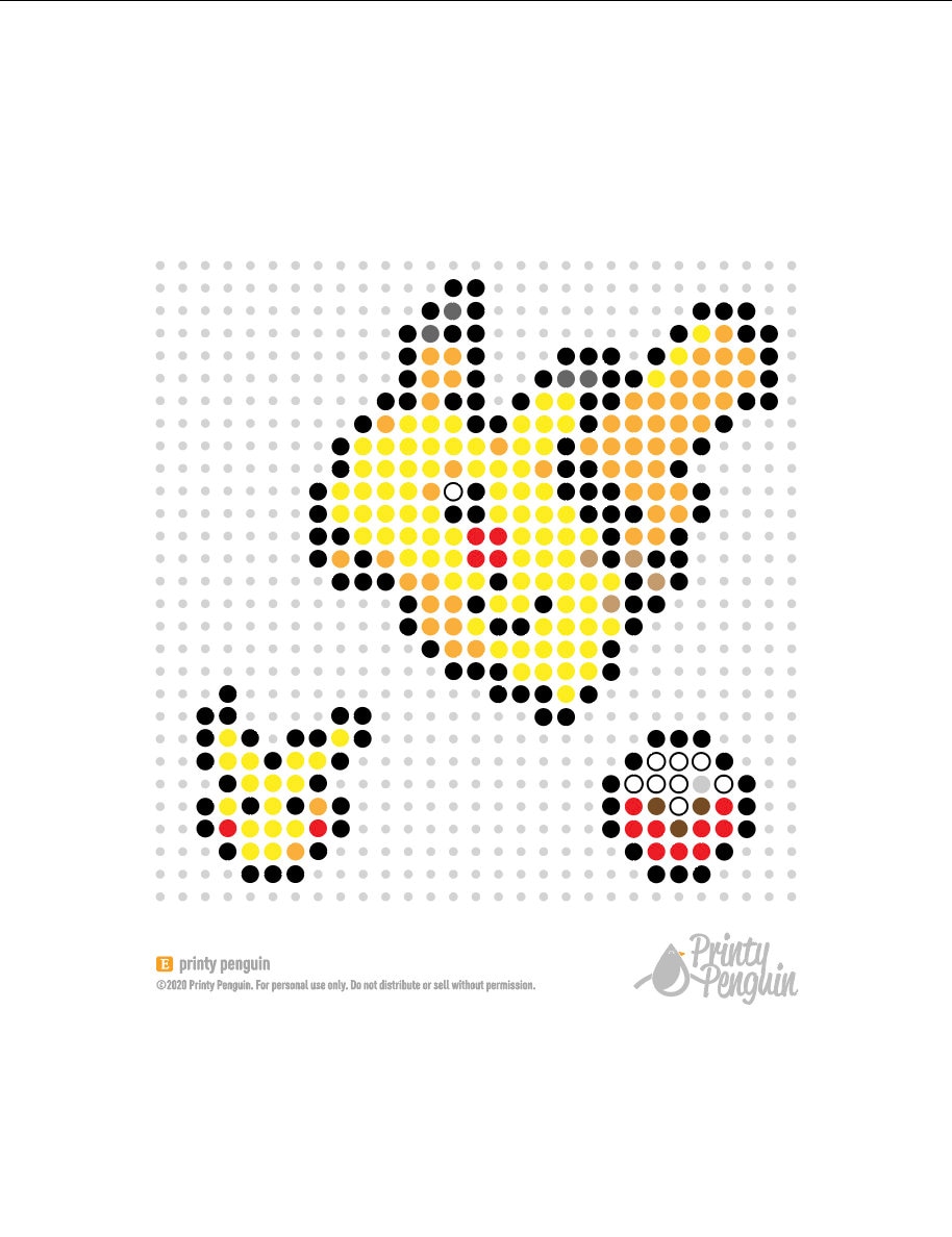 Pikachu TEMPLATE - Etsy