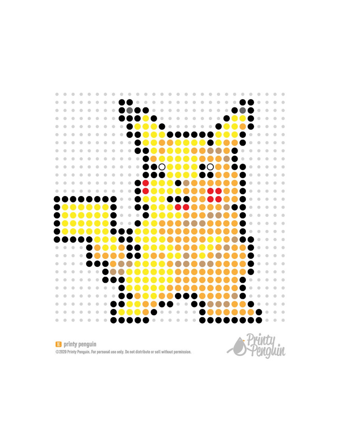Pikachu TEMPLATE - Etsy