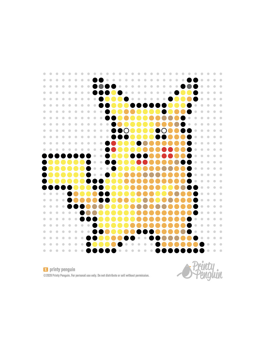 Pikachu TEMPLATE - Etsy