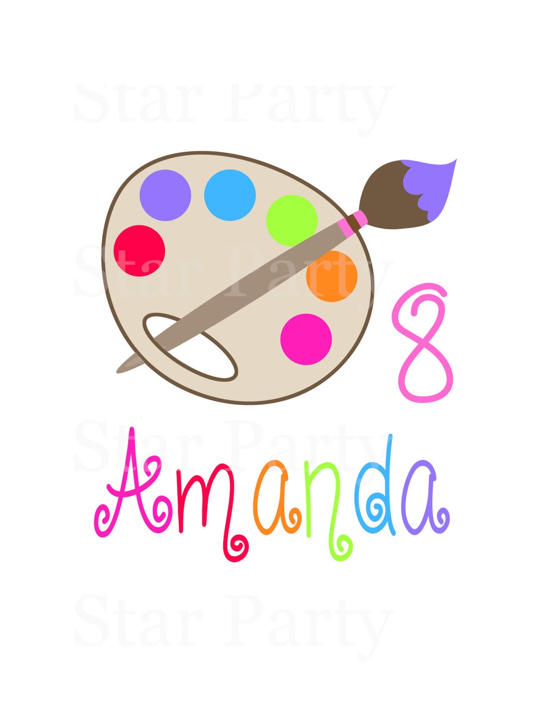 Personalized Digital Image, Paint, Art, Paint Party, Art Party ...