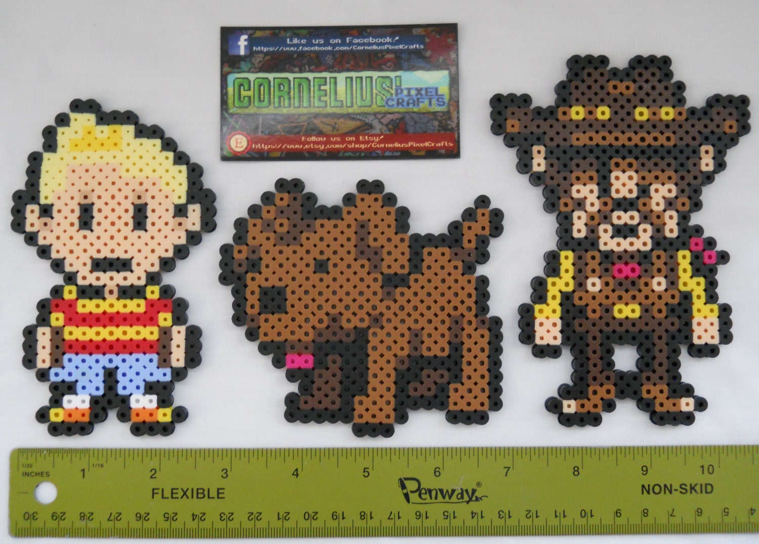 Mother 3 - Main Party Character Bead Sprites (lucas, Kumatora, Duster ...