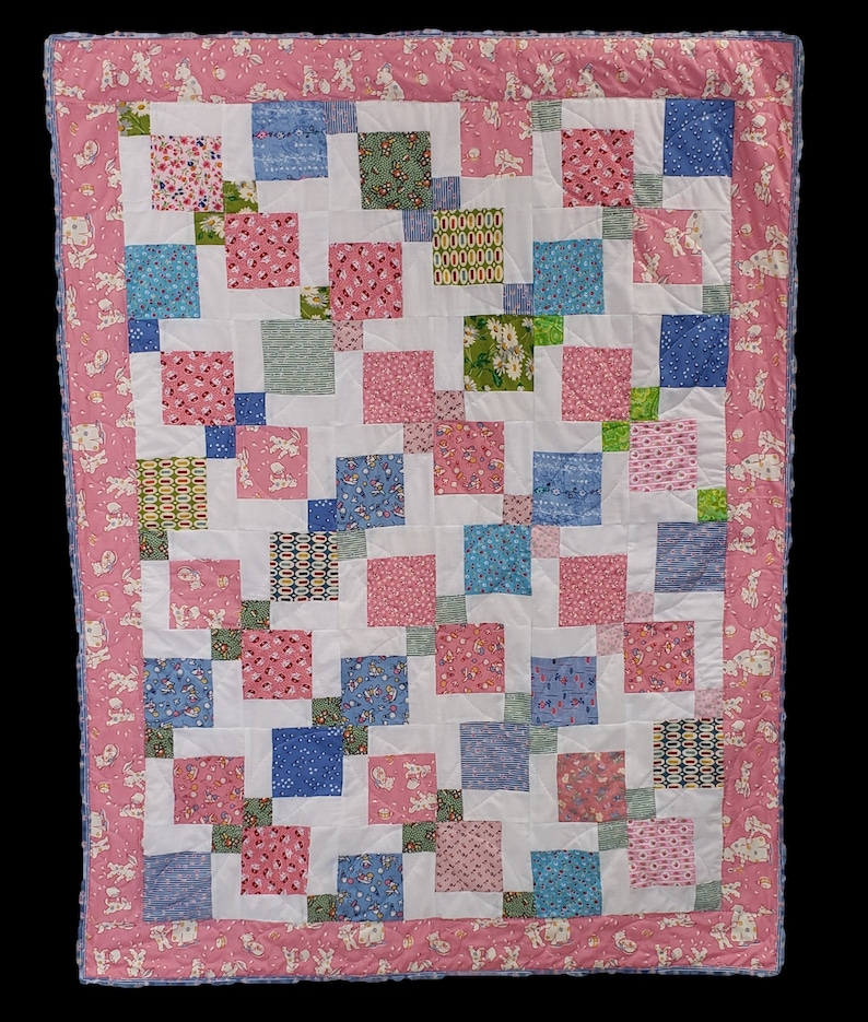 Lost 9-patch Baby Quilt Pattern | Etsy