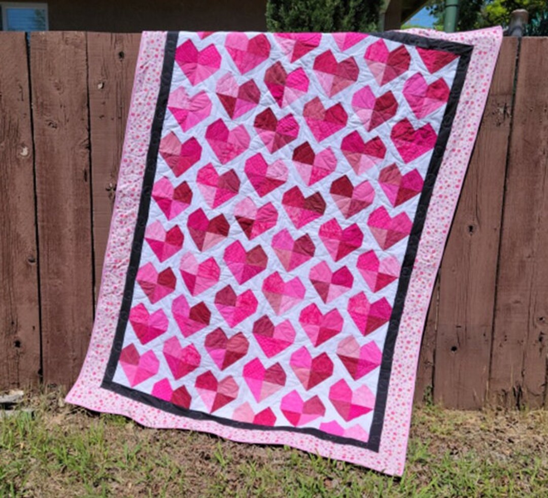 Heart Strings Twin Quilt Pattern - Etsy