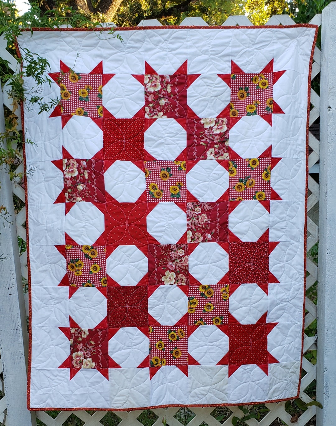 Scrappy Snowball Star Lap Quilt Pattern - Etsy