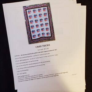 Card Tricks Quilt Pattern Bundle With Four Different Sizes - Etsy