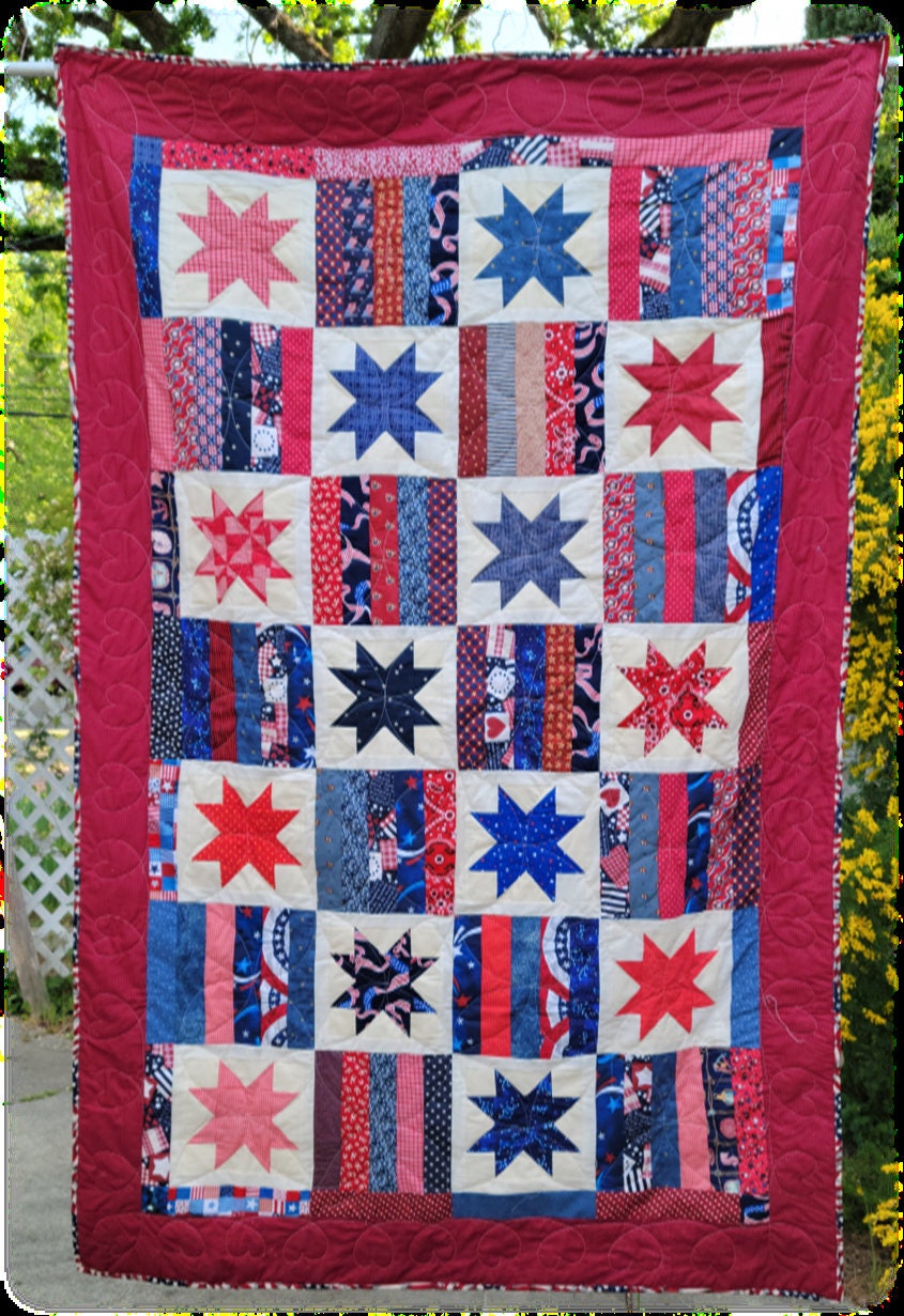 Stars and Bars Twin Quilt Pattern - Etsy