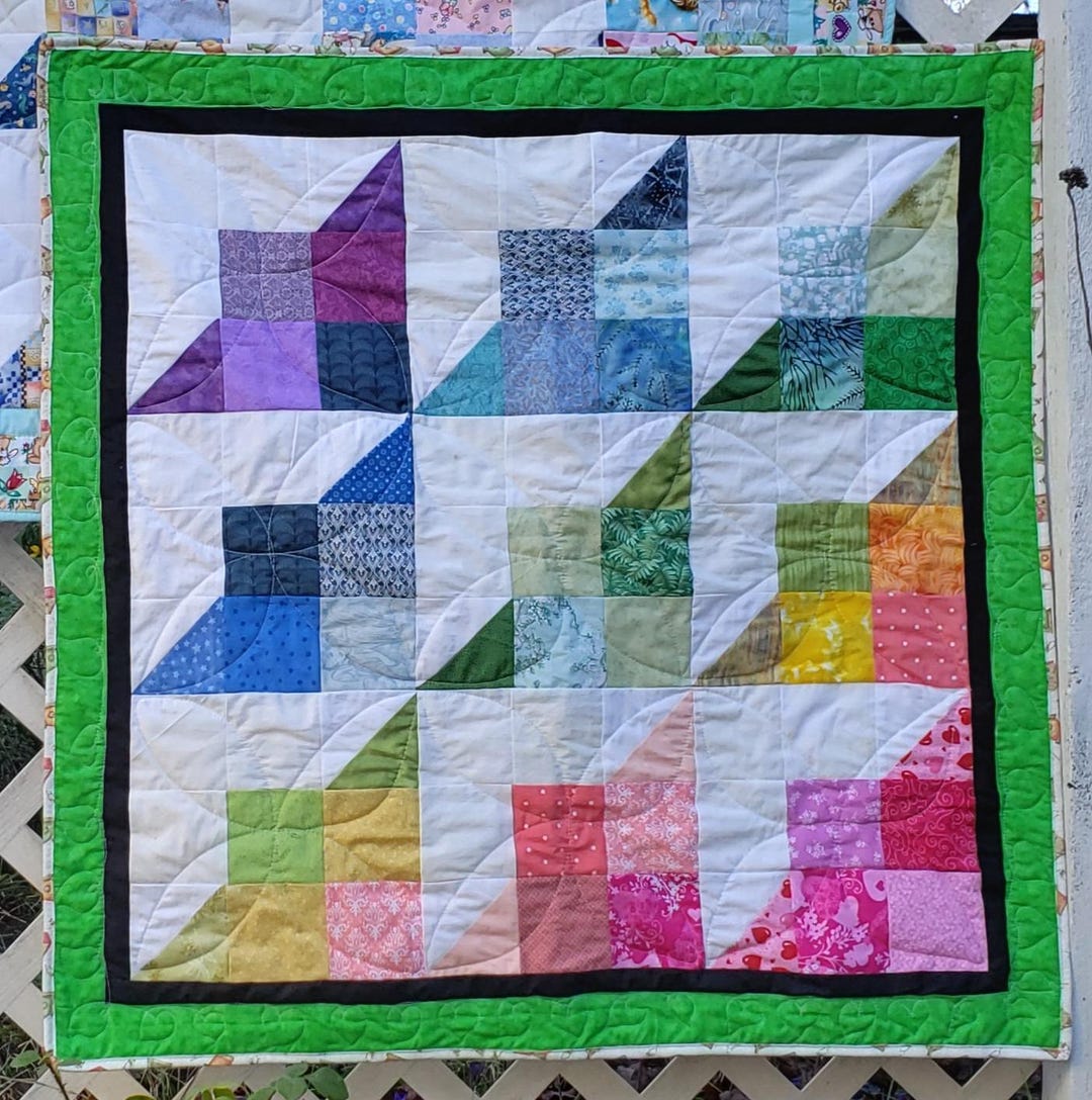 Half and Half Nine Patch Baby Quilt Pattern - Etsy