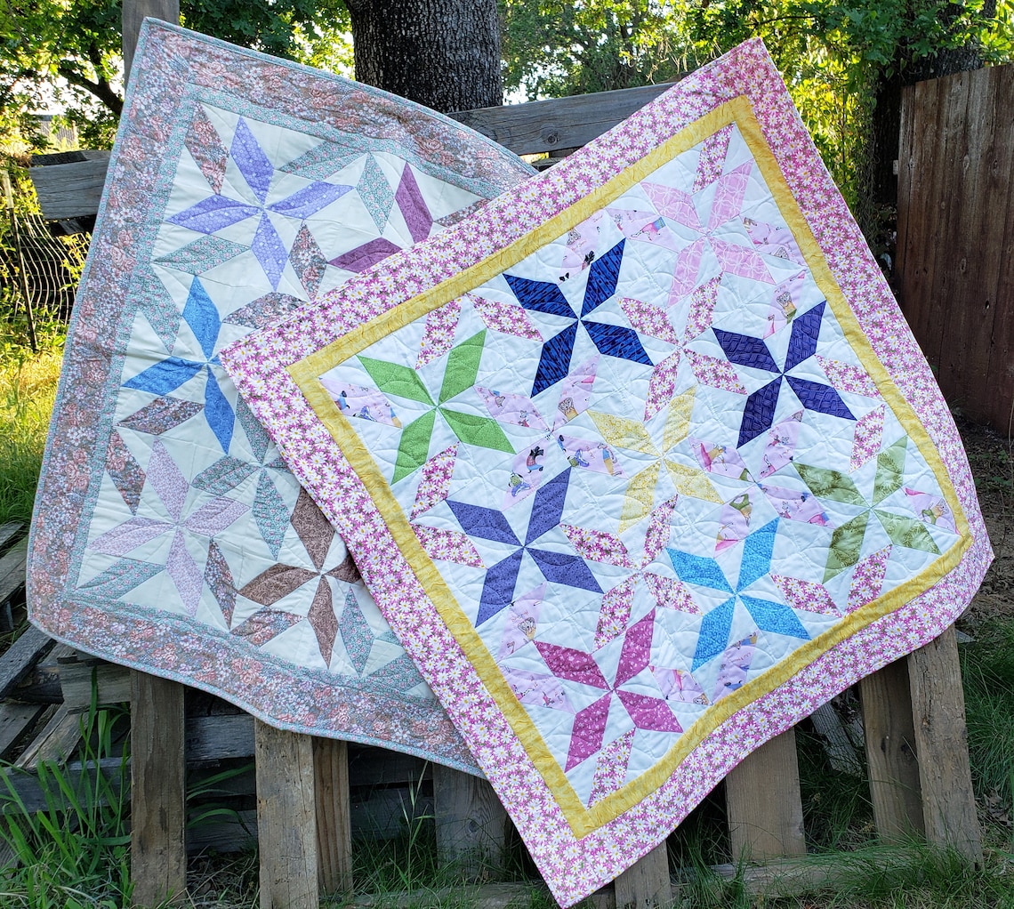 Spinning Stars Baby Quilt pattern | Etsy