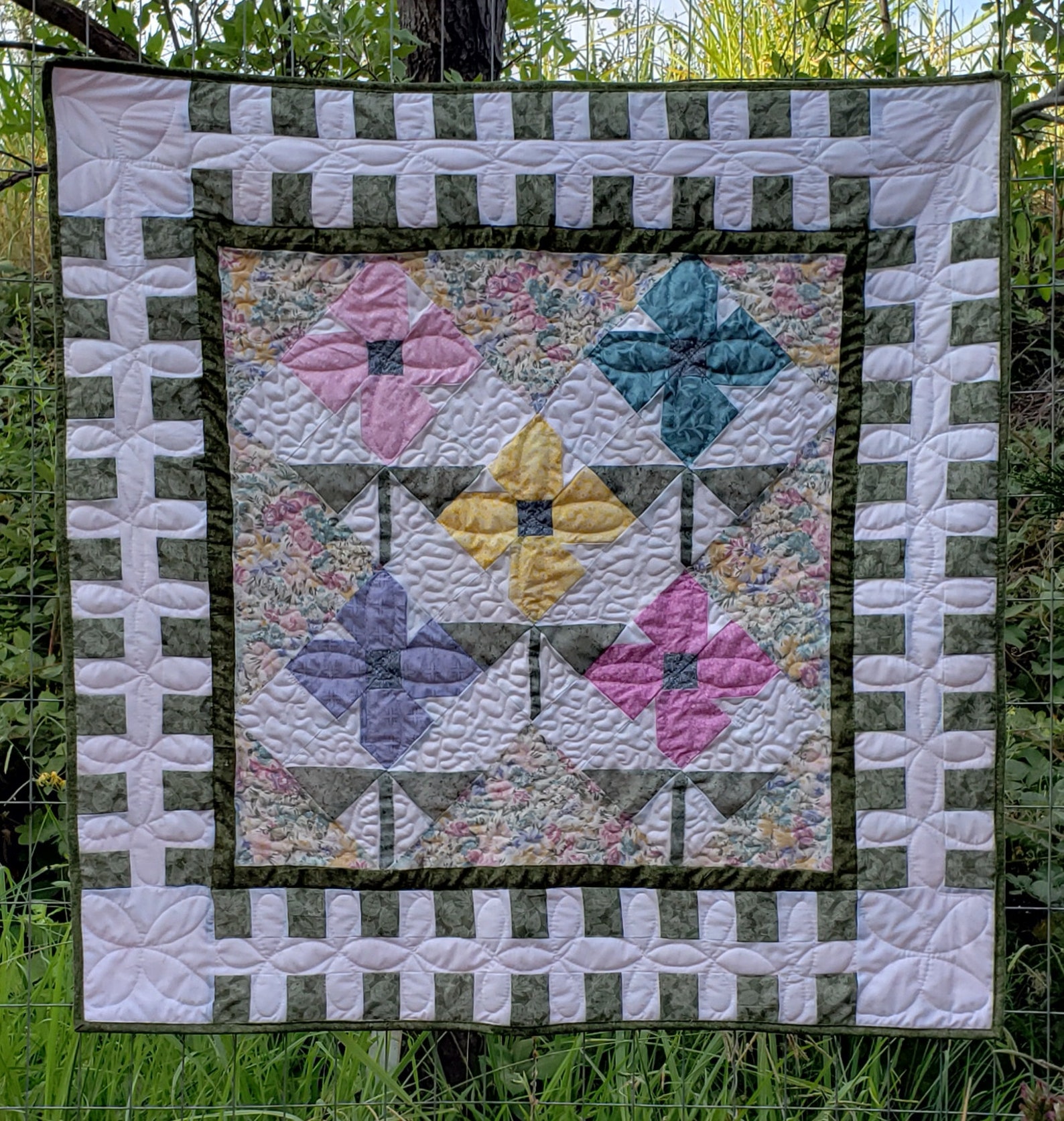 Flower Patch Baby Quilt Pattern | Etsy