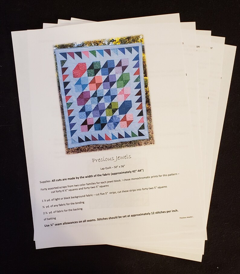 Precious Jewel Lap Quilt Pattern - Etsy