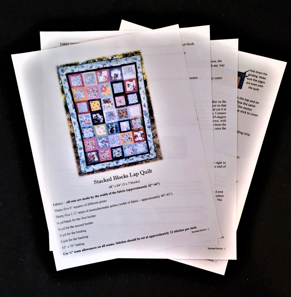 Stacked Blocks Lap Quilt Pattern - Etsy