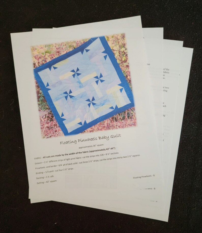 Floating Pinwheels Baby Quilt Pattern - Etsy