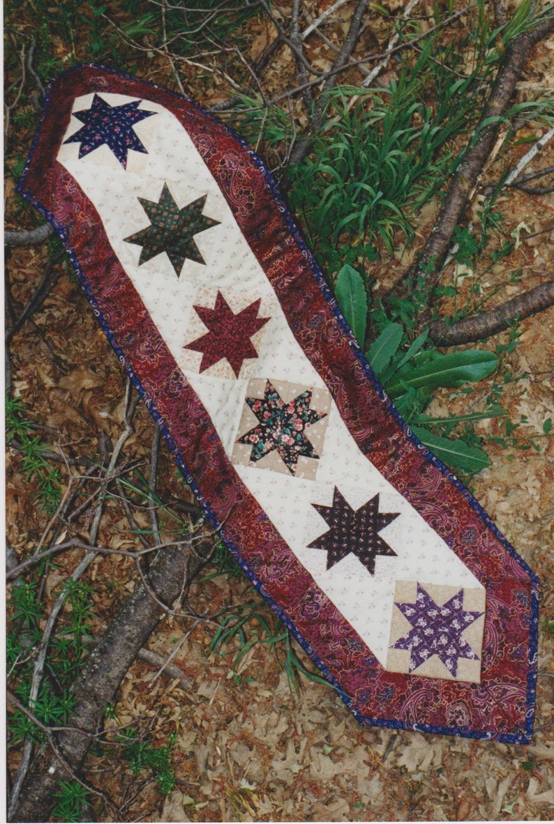 Becky's Star Table Runner Quilt Pattern | Etsy