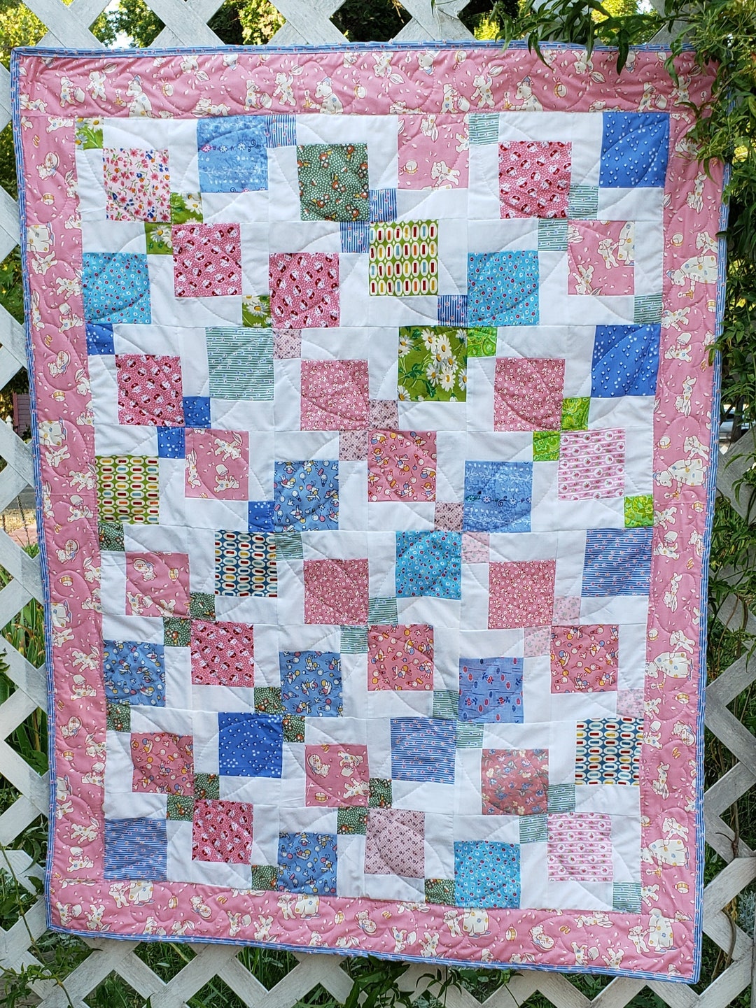Lost 9-patch Baby Quilt Pattern - Etsy