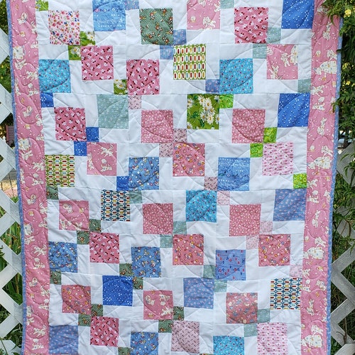 Lost 9-patch Baby Quilt Pattern - Etsy