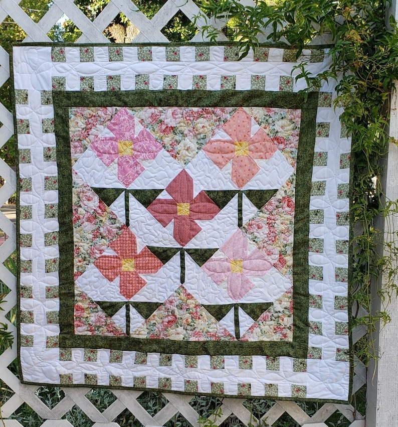 Flower Patch Baby Quilt Pattern | Etsy