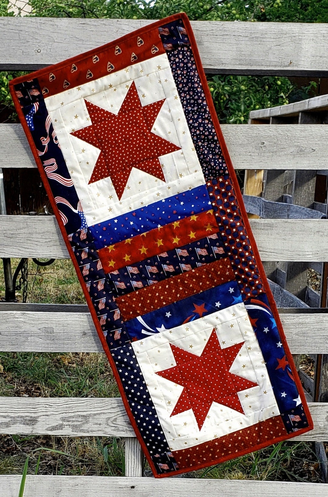 Stars and Bars Table Runner Quilt Pattern - Etsy