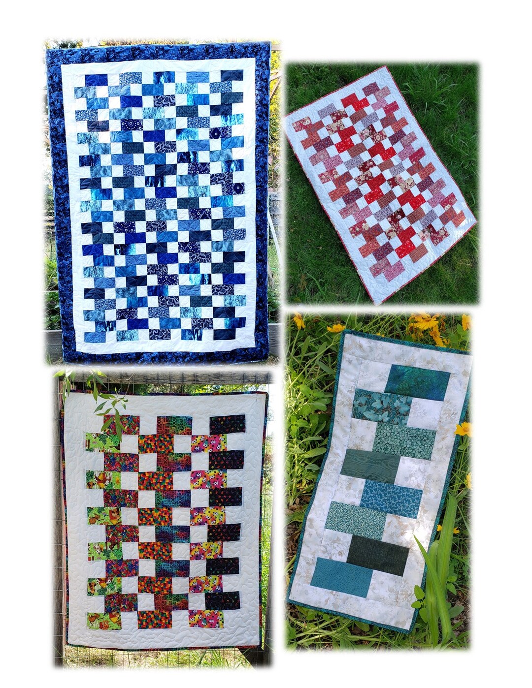Building Blocks Quilt Pattern - Set of Four Sizes - Etsy