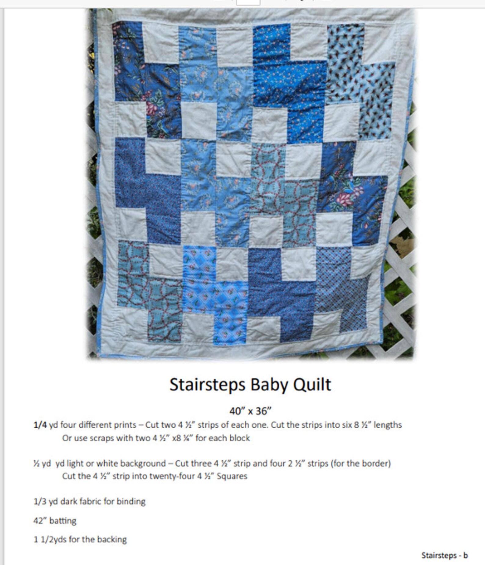 Stairsteps Baby Quilt - Etsy