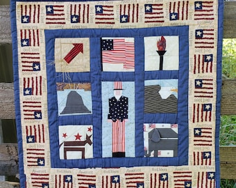 Uncle Sam Quilt Pattern - Etsy