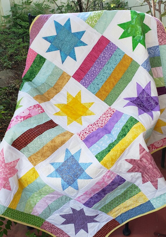 Stars and Bars Lap Quilt Pattern - Etsy