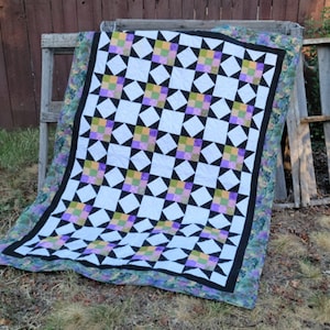 Nine Patch Star Twin Quilt Pattern - Etsy