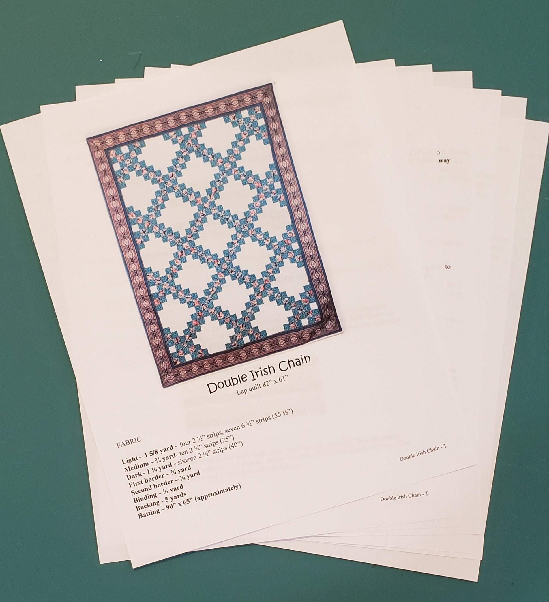 Double Irish Chain Twin Quilt Pattern - Etsy UK
