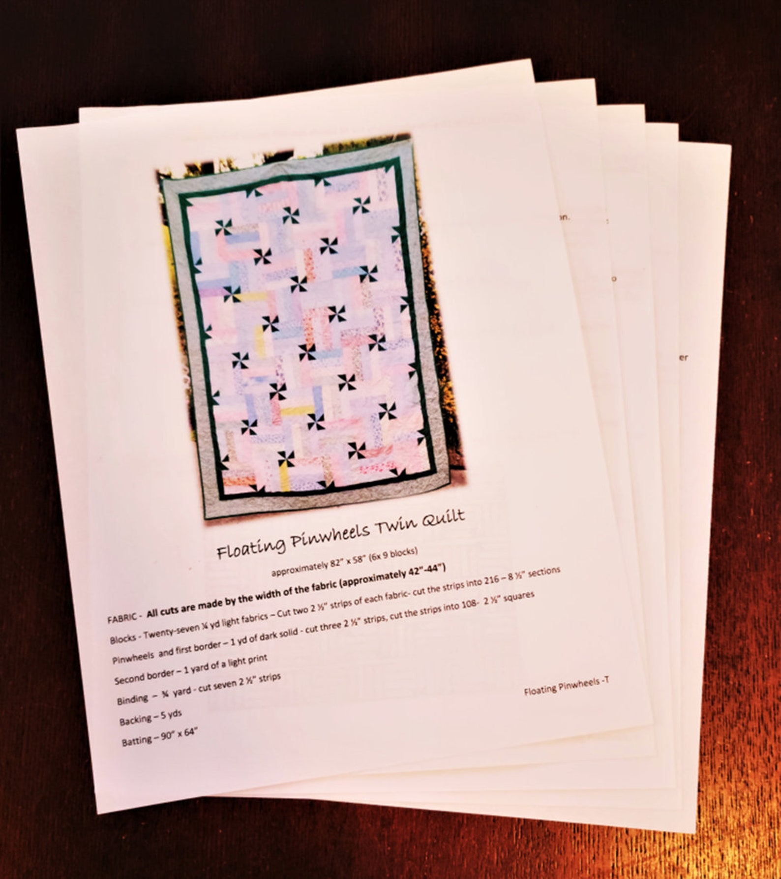 Floating Pinwheel Twin Quilt Pattern - Etsy