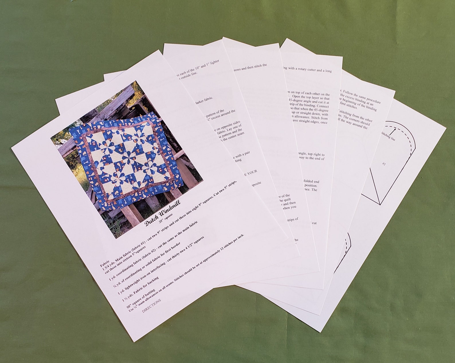 Dutch Windmill Baby Quilt Pattern | Etsy