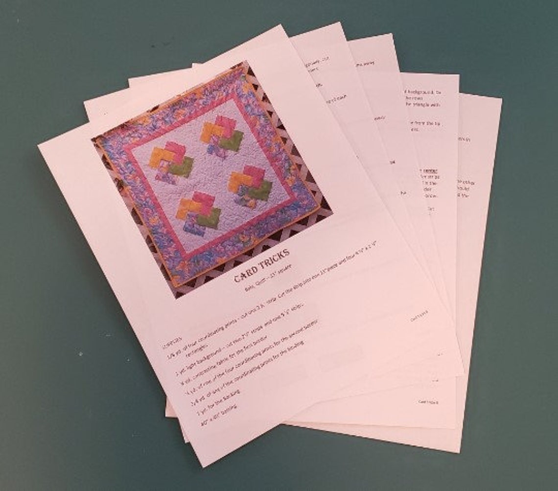 Card Tricks Baby Quilt Pattern | Etsy