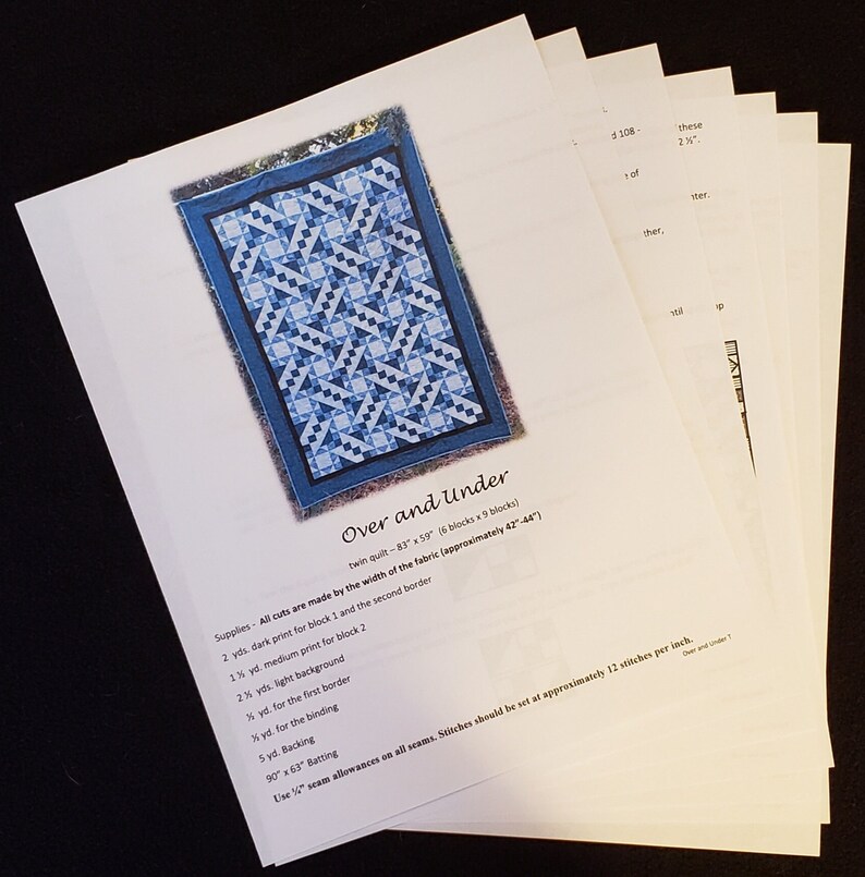 Over and Under Twin Quilt Pattern - Etsy