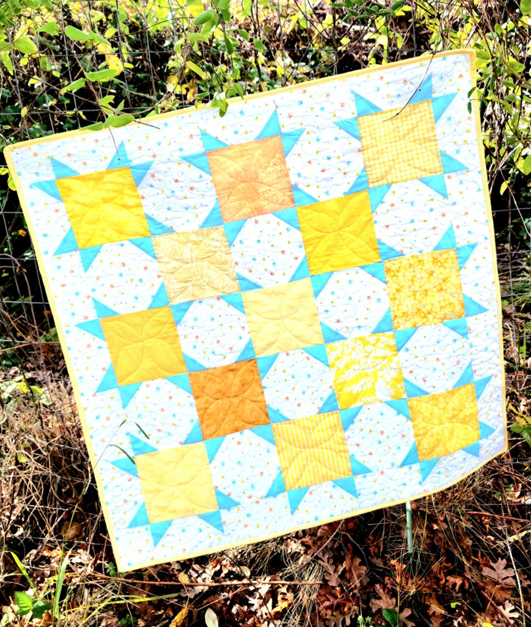 Scrappy Snowball Star Baby Quilt Pattern - Etsy