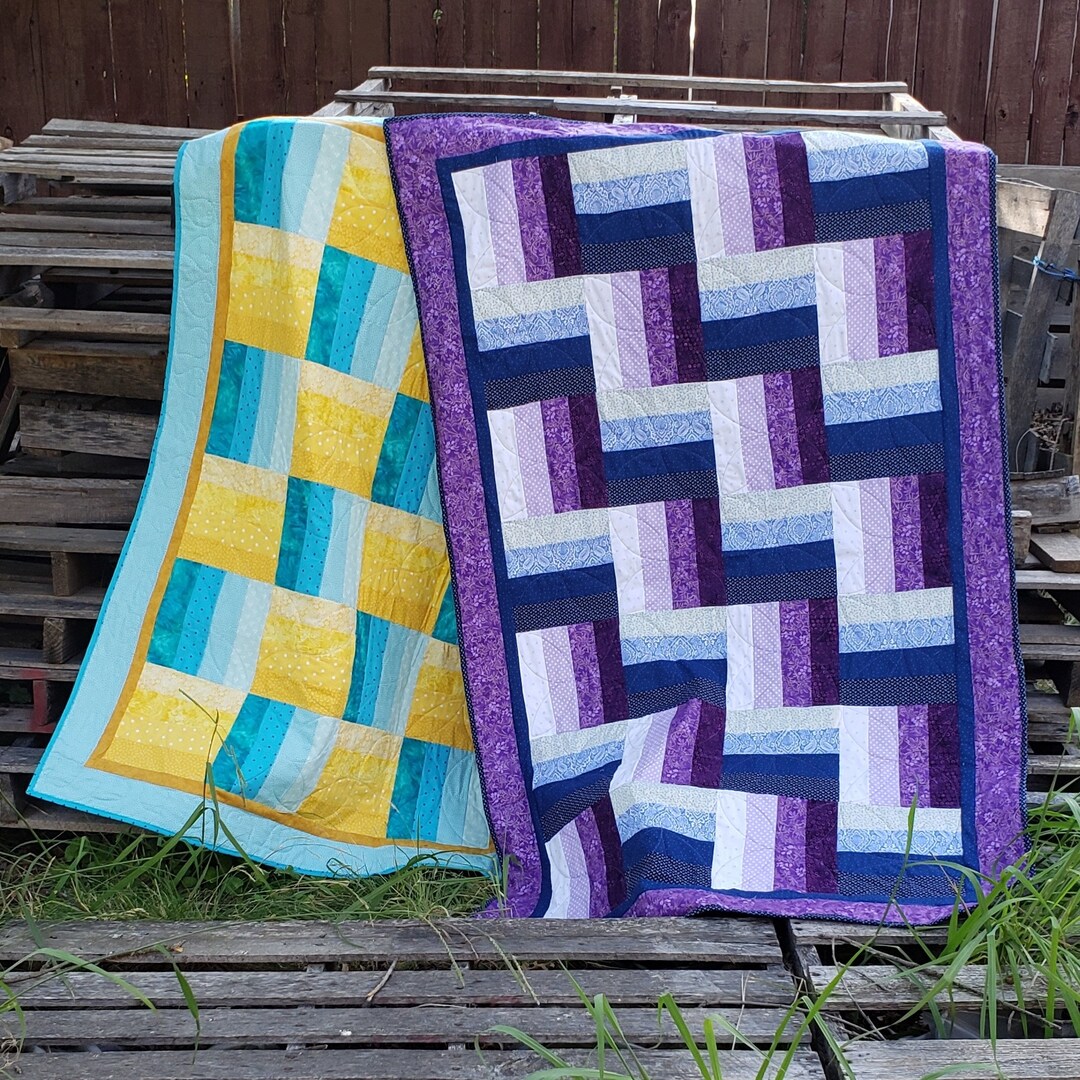 Shaded Basket Weave Lap Quilt Pattern - Etsy
