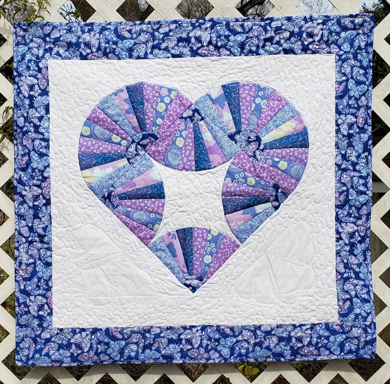 Grandmother's Fan Heart Baby Quilt Pattern - Etsy